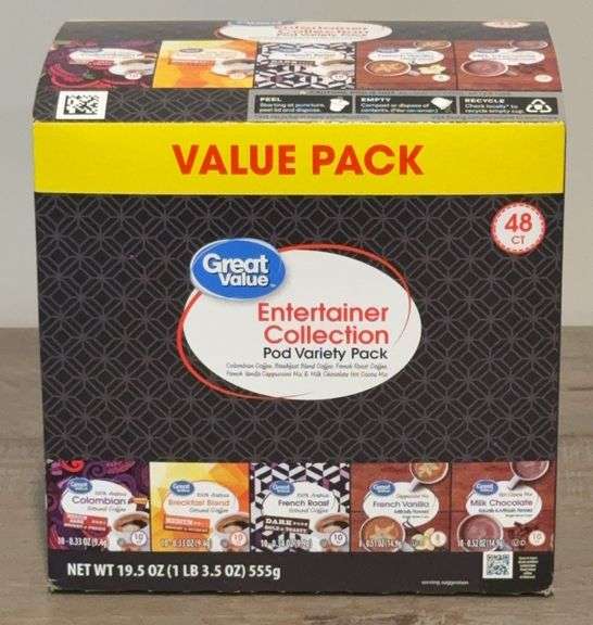 **NEW** Great Value Entertainer Collection Coffee Pods Variety Pack, 48 ...