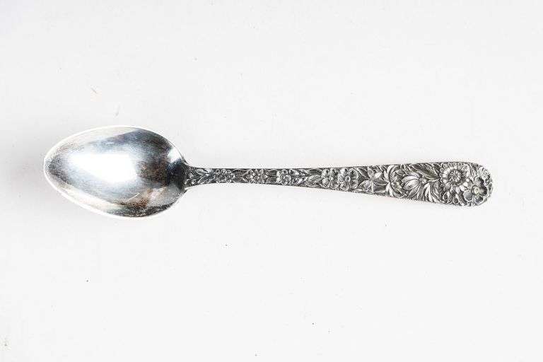 S. Kirk & Son Sterling Silver Repousse Spoon - Auction Ohio