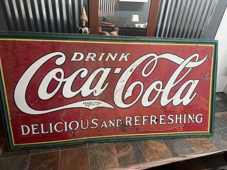 Authentic Coca Cola sign-HUGE-96x48 inches! - Auction Ohio