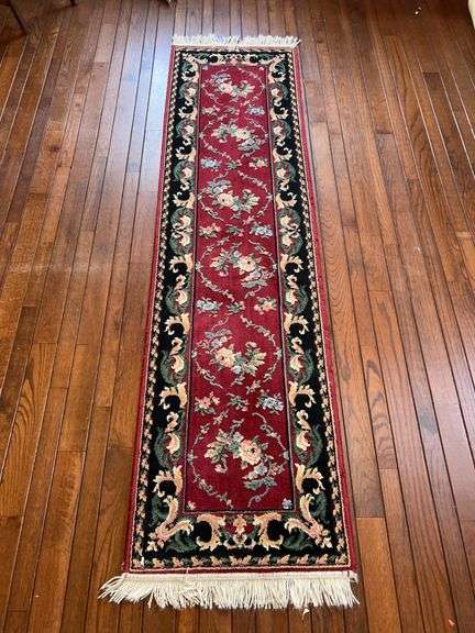 Victorian Style 94" x 24" Floral Runner - Auction Ohio