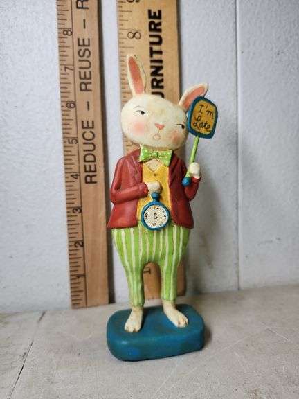 Esc Jenene Folk Art Im Late Bunny Rabbit 6.5" - Auction Ohio