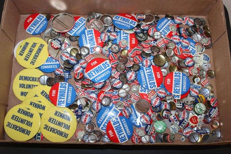 Vintage Political Campaign Buttons and Pins from Mid-20th Century ...