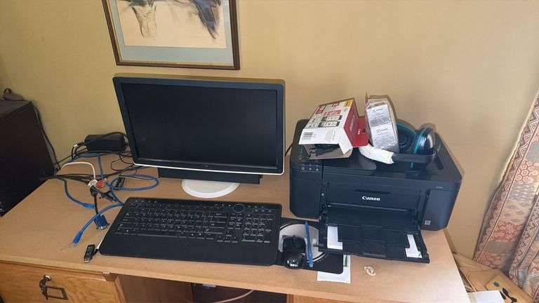 Canon Printer with Dell Monitor and Keyboard - Auction Ohio