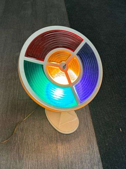 Vintage Electric Rotating Color Wheel Lamp - Auction Ohio