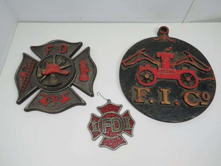 Fire Dept. Cast Plaques - Auction Ohio
