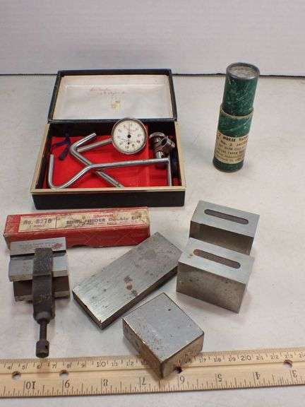 Machinist Tools Including Blocks, Gauge, and Sharpening Jig - Auction Ohio