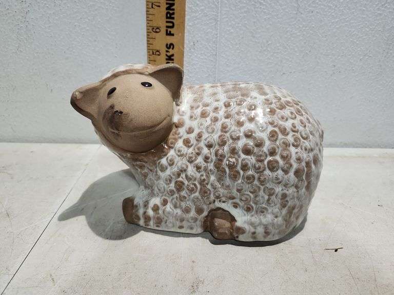Pottery Lamb 8.5''X6''X5.5'' Slight Damage On Left Ear & Face ...