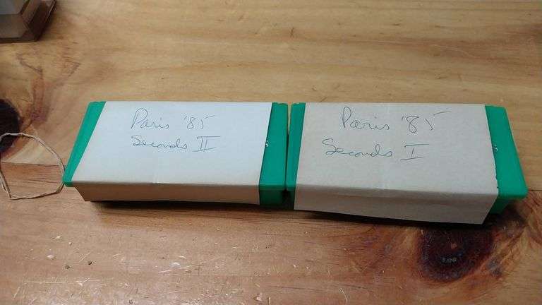 Two Boxes of 68 Slides Labeled Paris 1985, Seconds I and II - Auction Ohio