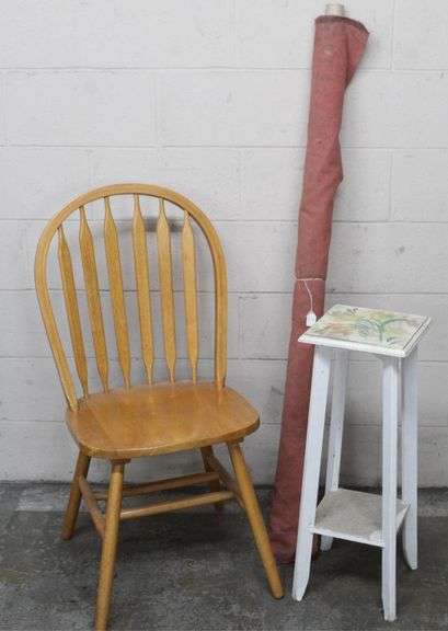 BOLT OF WOOL, PLANT STAND, CHAIR. - Auction Ohio