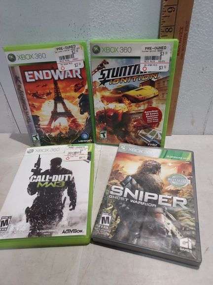 Xbox 360 Games Sniper Ghost Warrior, Stuntman Ignition, EndWar, & Call ...