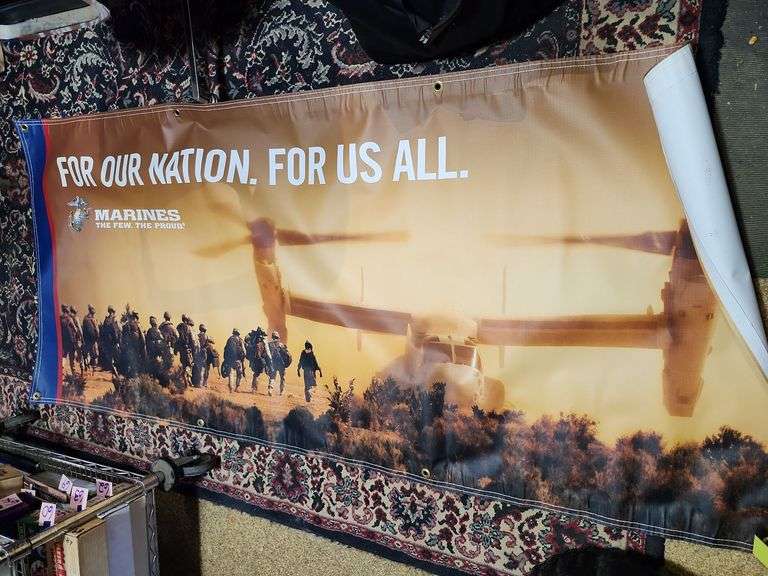 Large Marines Banner - Auction Ohio