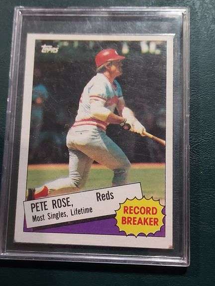 Pete Rose Reds Most Single Lifetime Record Breaker 1985 Topps - Auction ...