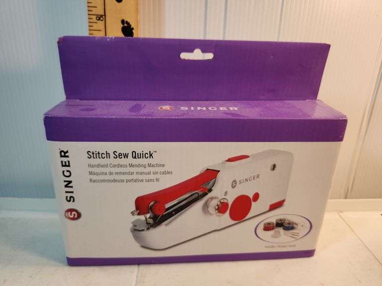 Singer Stitch Sew Quick Handheld Mending Machine New In Box - Auction Ohio