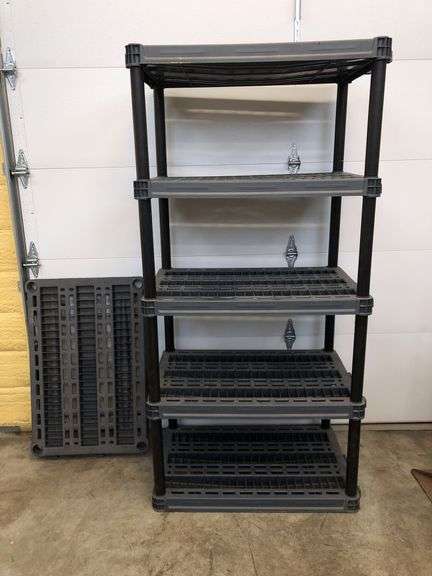 Five Tier Plastic Shelf Unit - Auction Ohio
