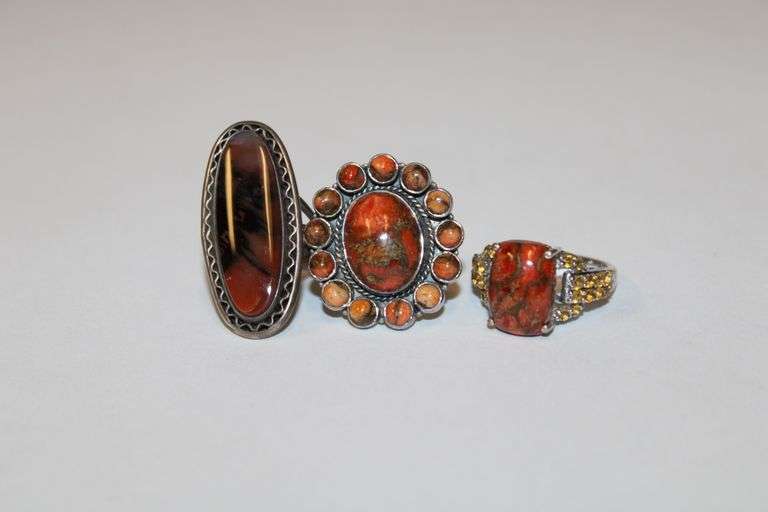 Sterling Silver & Stone Rings - Auction Ohio
