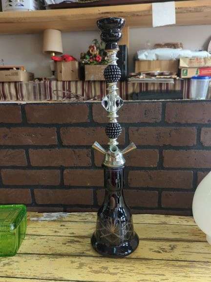 Amethyst Glass Shisha Hookah - Auction Ohio