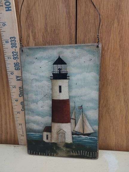 David Nantucket Light Wood Ornament - Auction Ohio