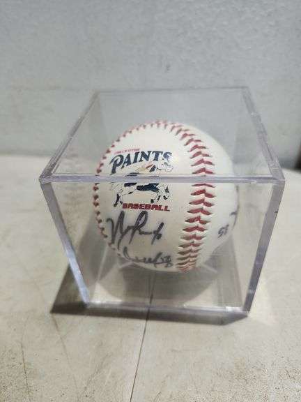 Paints Baseball W/ 5 Autographs - Auction Ohio
