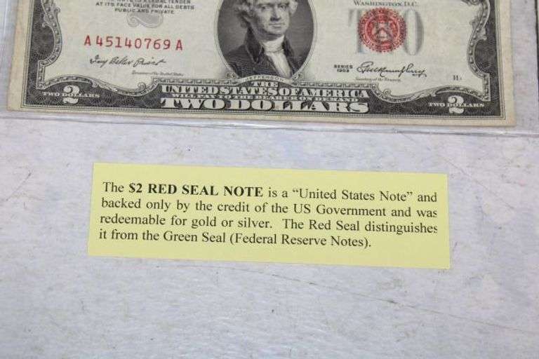 $2 Red Seal Note - Auction Ohio