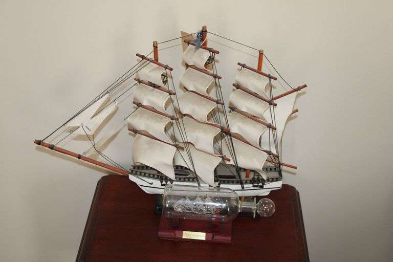 Model Ship & Art Glass Ship - Auction Ohio