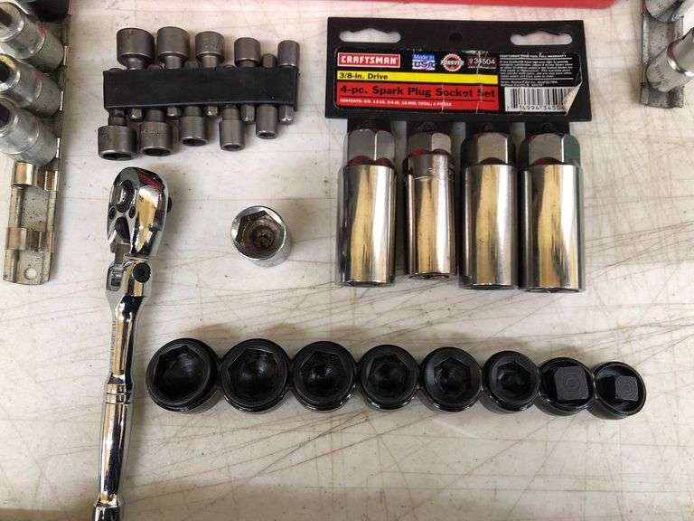 Assorted Socket Sets With Rails & Trays - Auction Ohio