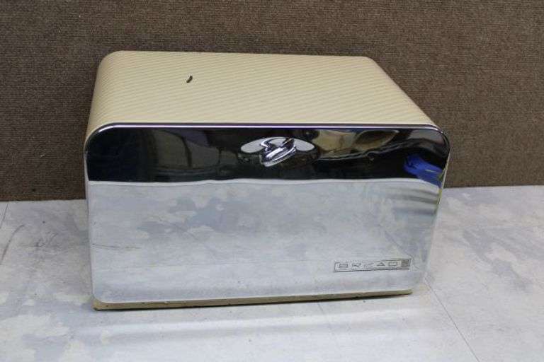 Vintage Bread Box – Mid-Century Chrome & Enamel - Auction Ohio
