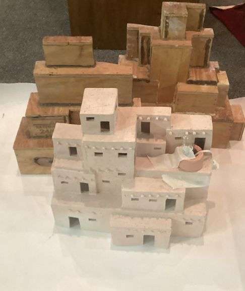 Ceramic Miniature Adobe Pueblo House - Auction Ohio