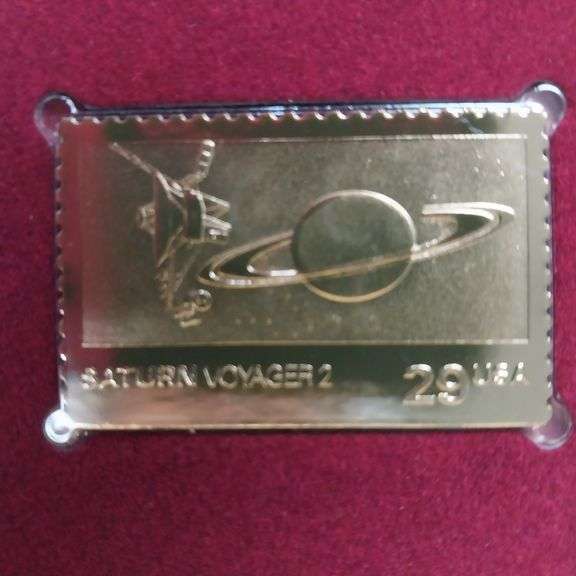 22KT Gold Replicas Stamps with Information Card - Auction Ohio