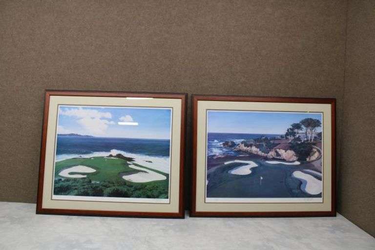 Framed And Signed Limited Edition Pebble Beach Prints - Auction Ohio