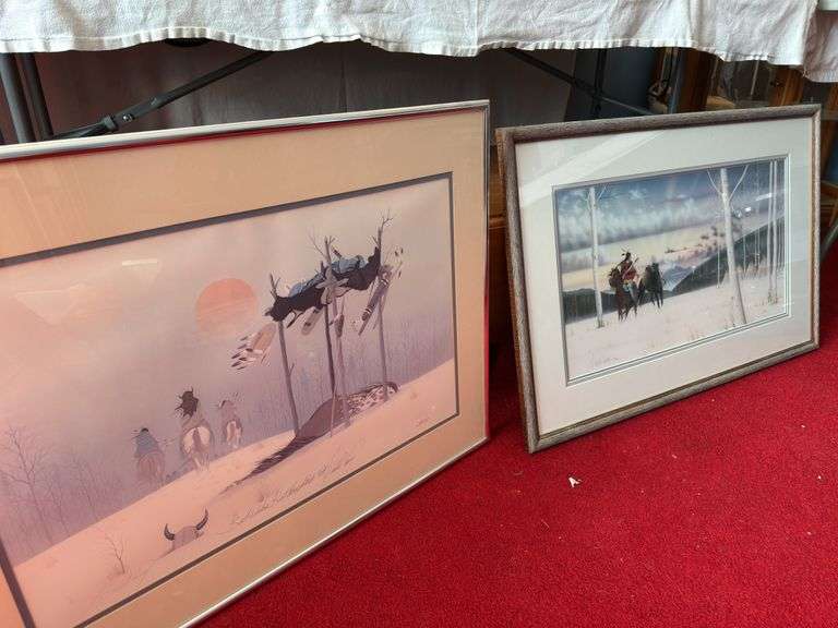 Donald Vann - Native American artist. (2) signed limited edition framed prints - Auction Ohio