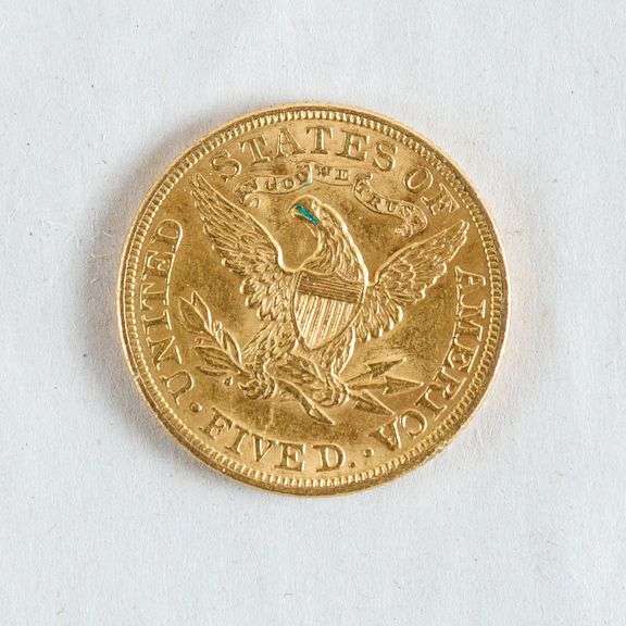 1898 GOLD $5 Liberty Coin- Excellent Condition - Auction Ohio