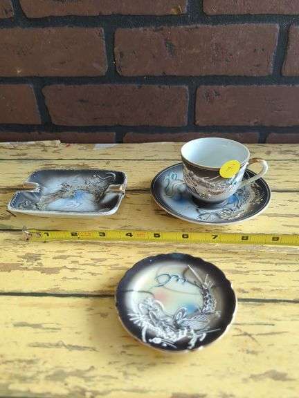 1950s Japanese Dragonware Moiage Dragon Dinnerware, Set of 4 - Auction Ohio