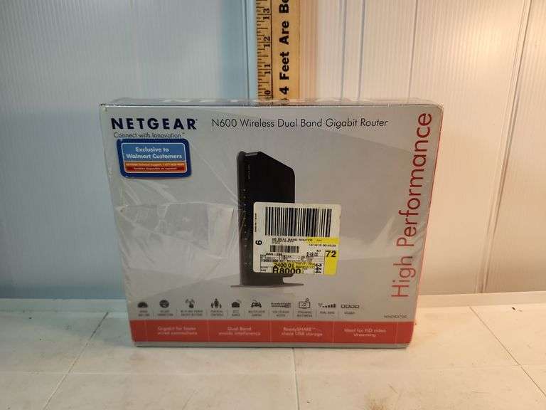 Netgear N600 Wireless Dual Band Gigabit Router New In Box - Auction Ohio
