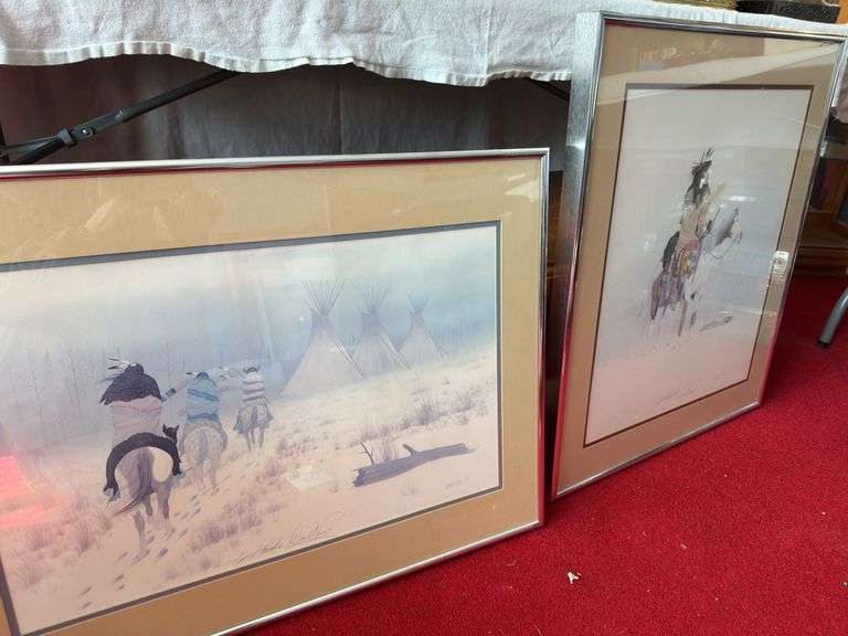 Donald Vann - Native American artist. (2) signed limited edition framed prints - Auction Ohio