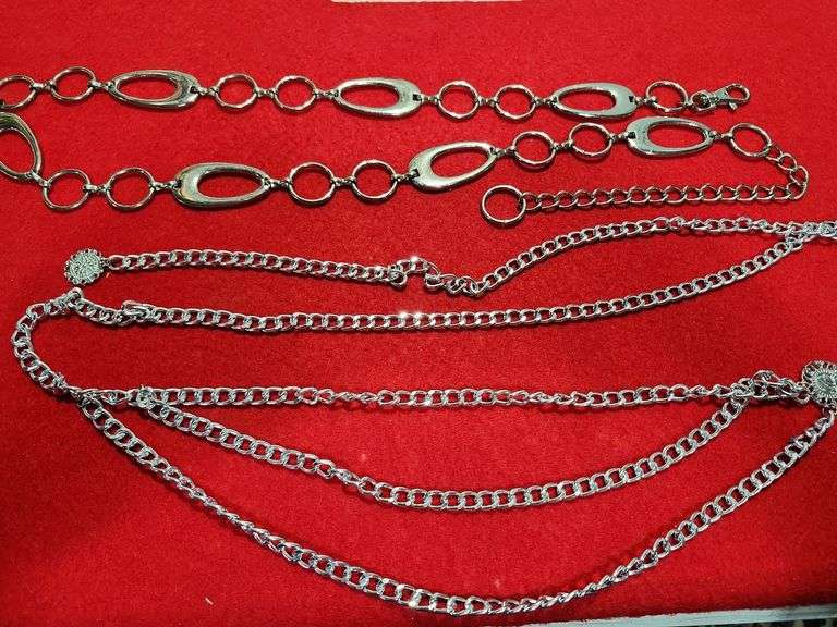2 Chain Jewelry Belts - Auction Ohio