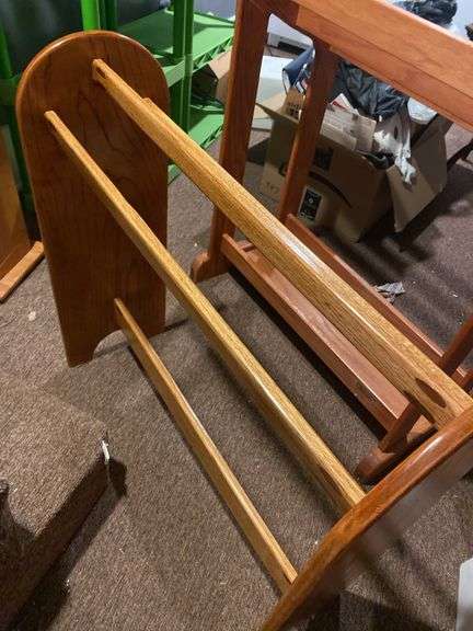 Two handmade wood quilt racks - Auction Ohio