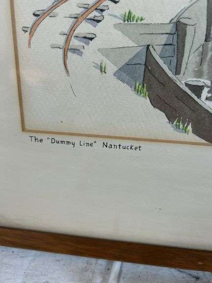 “The Dummy Line” Nantucket Watercolor - Auction Ohio