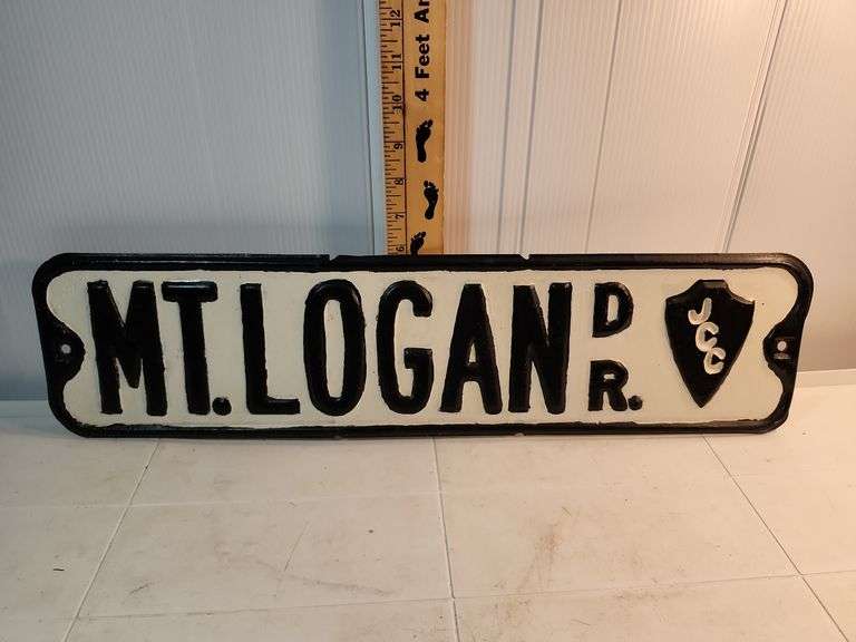 Metal Mt Logan Drive Street Sign - Auction Ohio
