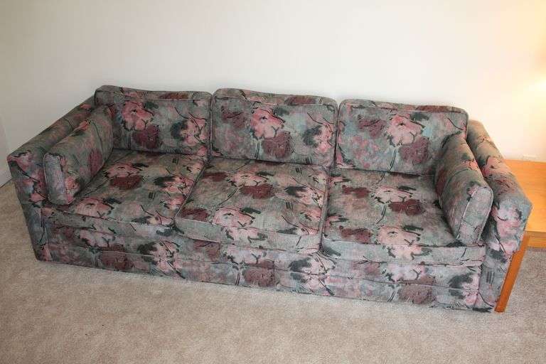 80s Mod Floral Sofa - Auction Ohio