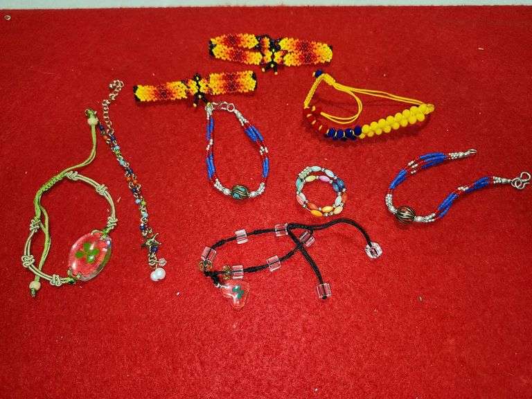 9 Assorted Bracelets Four Leaf Clovers & More - Auction Ohio