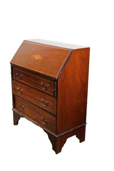 Antique Secretary with Conch Shell Inlay - Auction Ohio