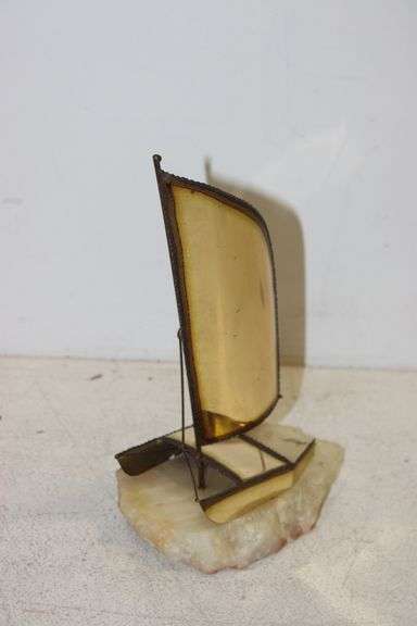 Metal Boat Sculpture - Auction Ohio