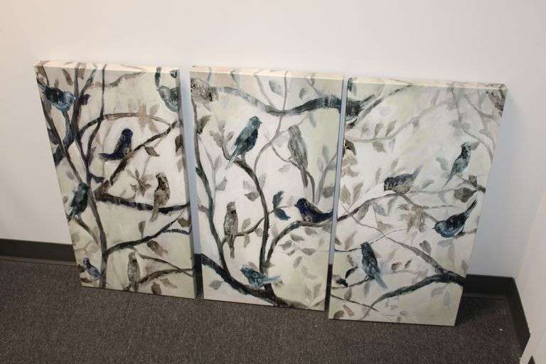 Birds in Branches Triptych Prints - Auction Ohio