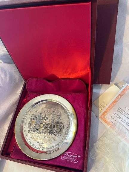 Sterling silver commemorative plate-Valley Forge-8.4 ounces - Auction Ohio