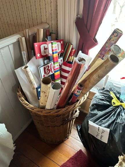 Large Assorted Wrapping Paper & Gift Supplies Lot - Auction Ohio