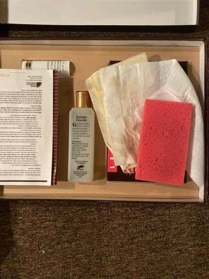 Unknown wood project and Rich’s Lazarus Goldsmith leather care collection - Auction Ohio