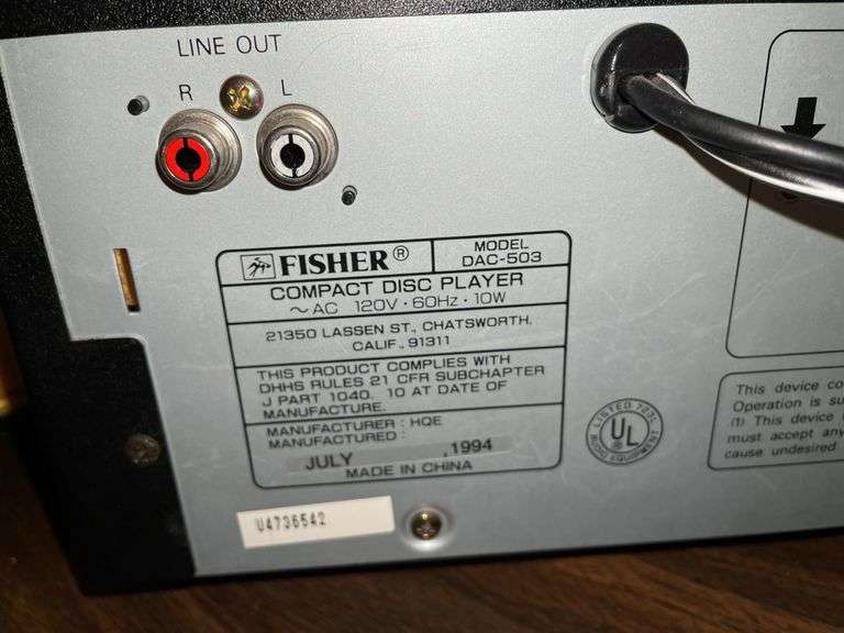 Fisher audio equipment - Auction Ohio