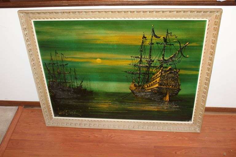 Lee Burr Galleon Painting - Auction Ohio