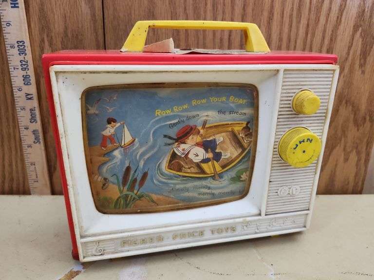 1964 Fisher Price Giant Screen Music Box Tv Works - Auction Ohio