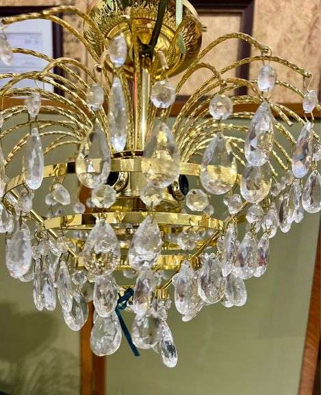 Crystal Drop Overhead Light - Auction Ohio
